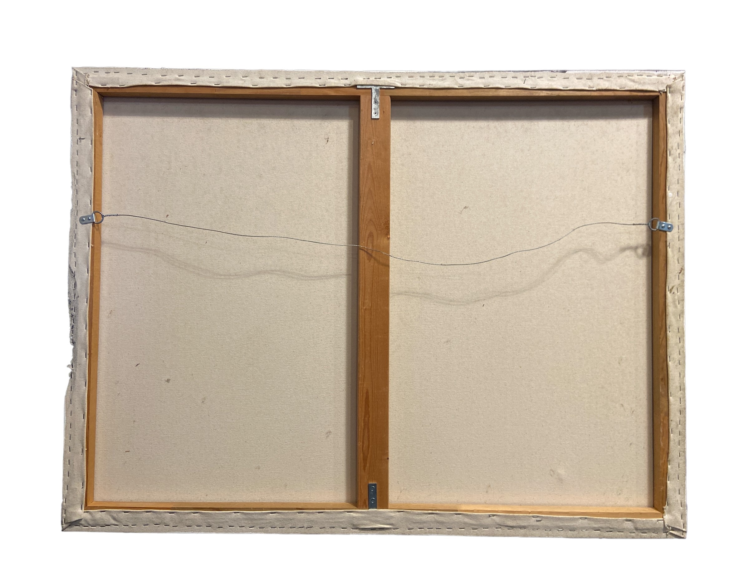 Alice Welton | Acrylic on Canvas of Asian Symbol and Mountain Signed ...