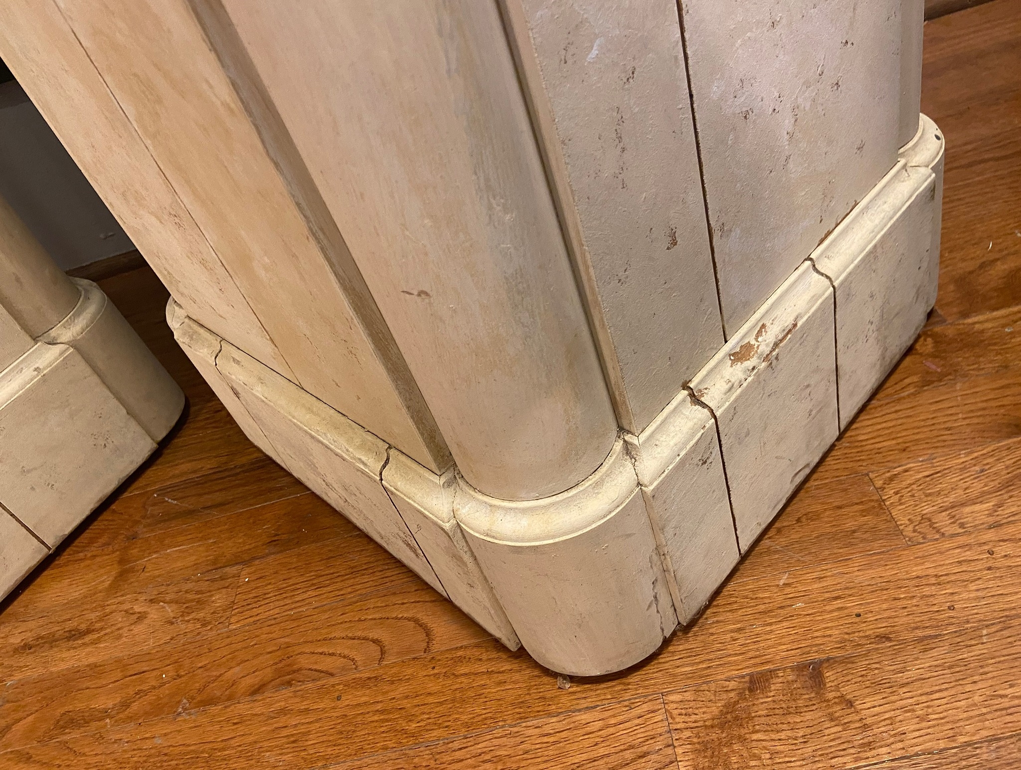 Art Deco School, 20th Century | Pair Tall Art Deco Wood Plinths | MutualArt