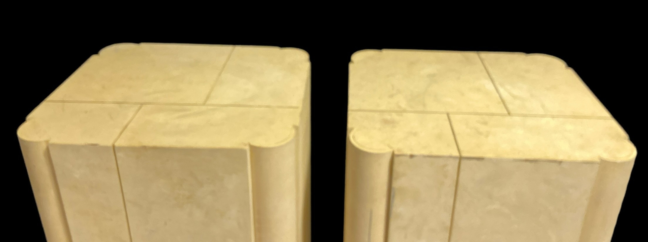 Art Deco School, 20th Century | Pair Tall Art Deco Wood Plinths | MutualArt