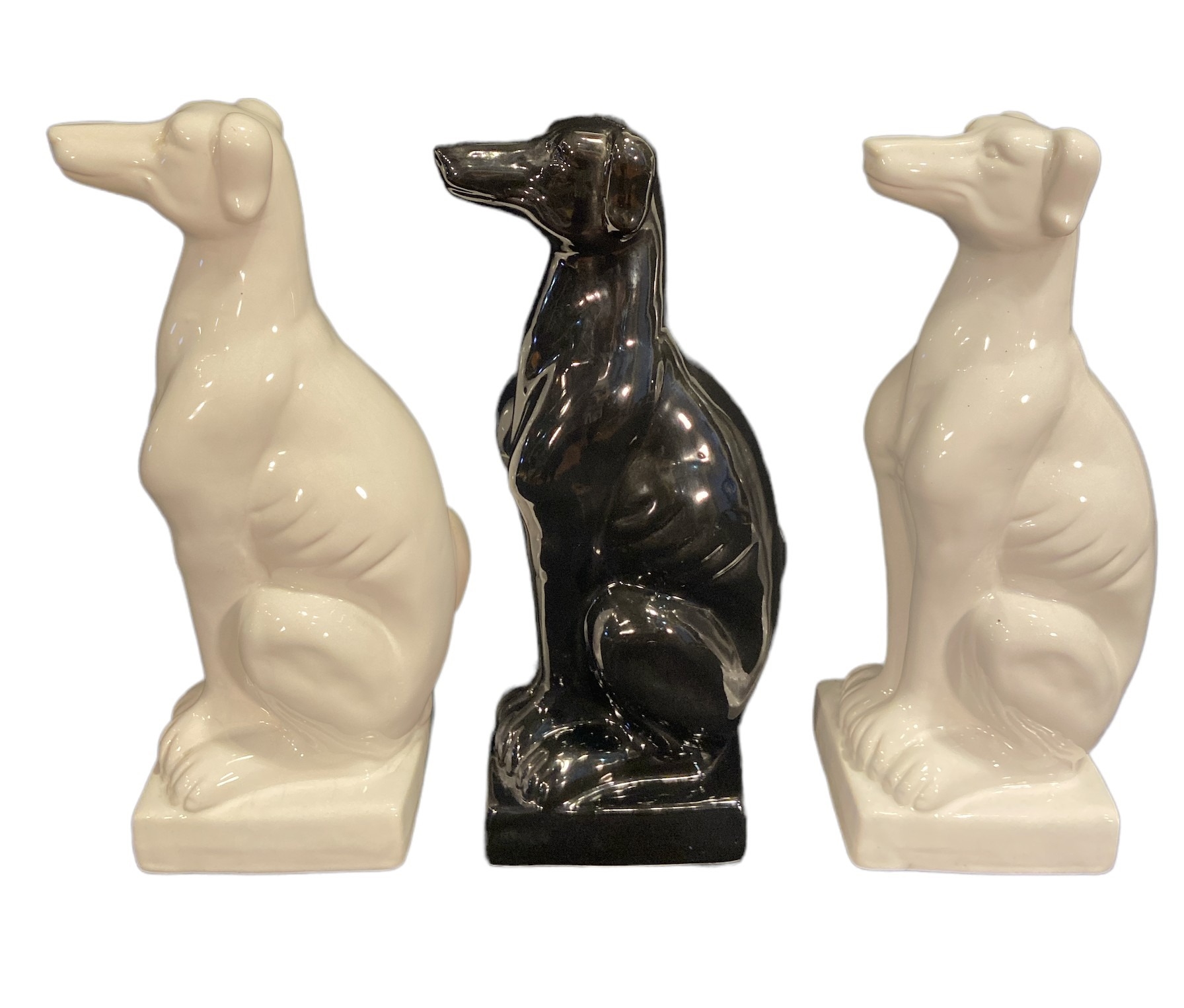 Art Deco School, 20th Century | Three Art Deco Ceramic Dog Statues ...