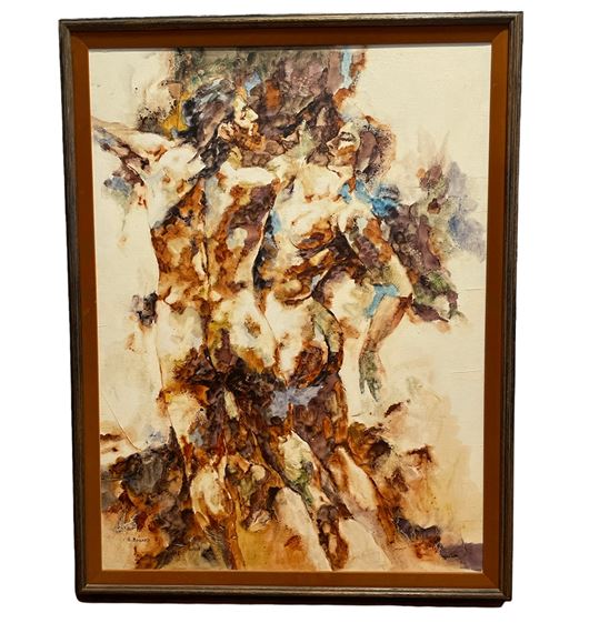 G. Bogard | Signed G. BOGARD Abstract of Two Nudes Dancing | MutualArt