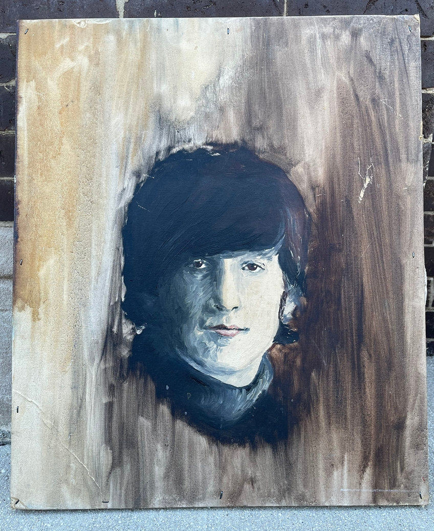 John Lennon | Mid Century Oil on Canvas of John Lennon | MutualArt
