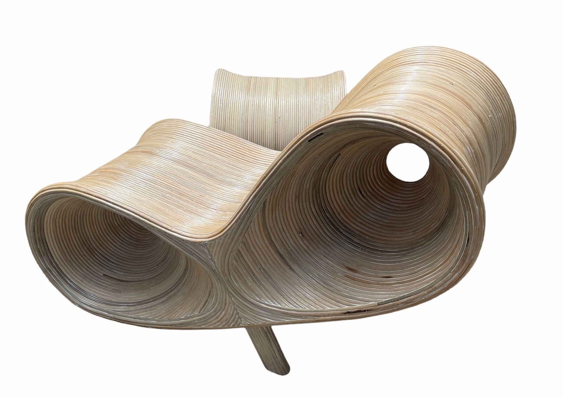 Gabriella Crespi | IMO GABRIELLA CRESPI Chair & Ottoman Pencil Reed ...