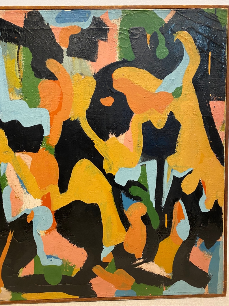Kenneth Snelson | Early MCM KENNETH SNELSON Oil Painting unsigned from ...