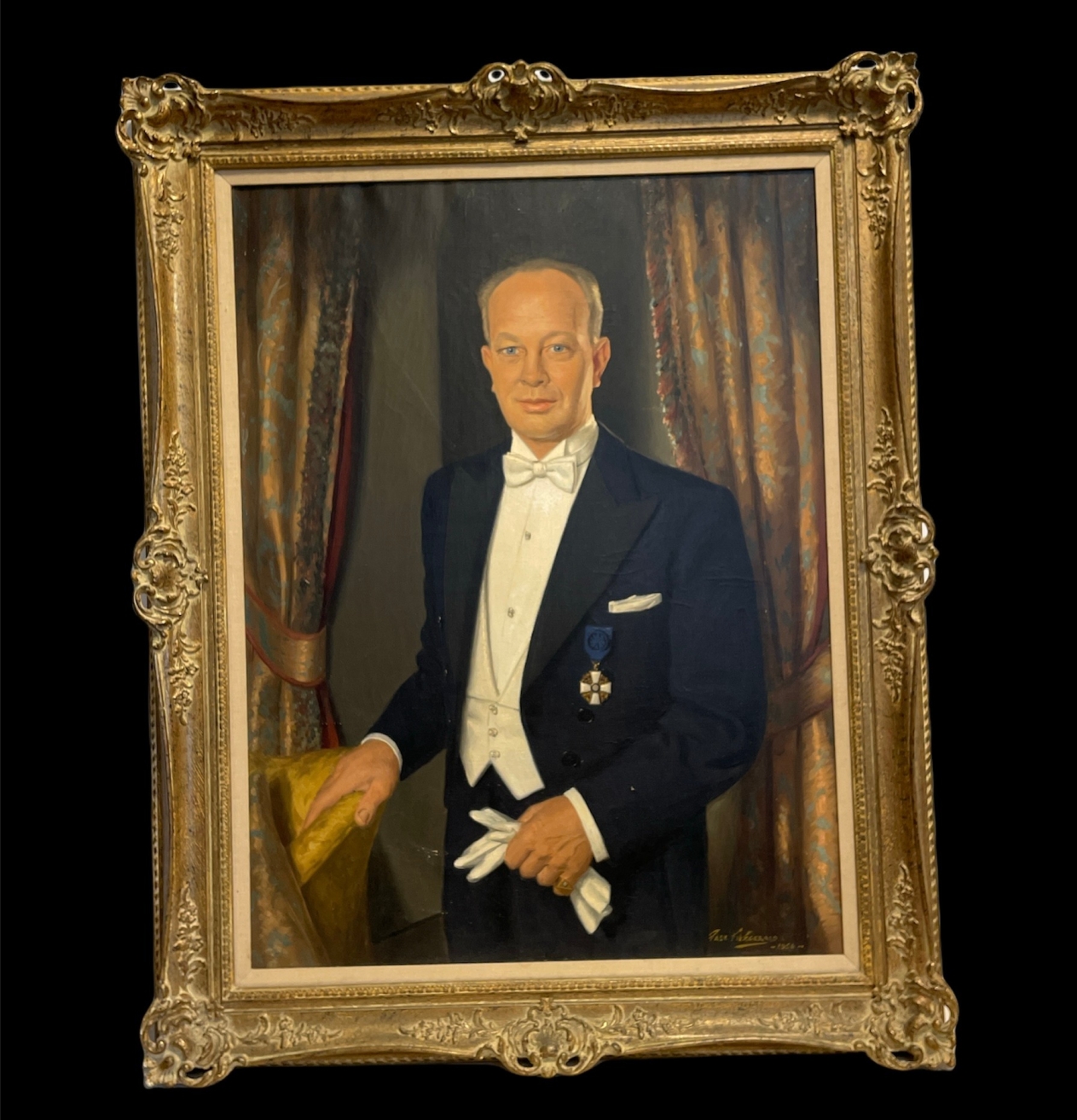Paul Fitzgerald | Large Oil Painting Portrait of Man in Tuxedo by PAUL ...