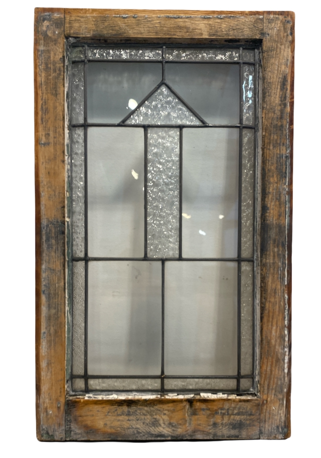 Art Deco School, 20th Century | Art Deco Stained Glass Window w Arrow ...