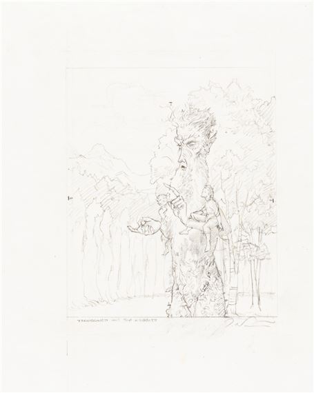 Ted Nasmith | Treebeard and the Hobbits (1997) | MutualArt