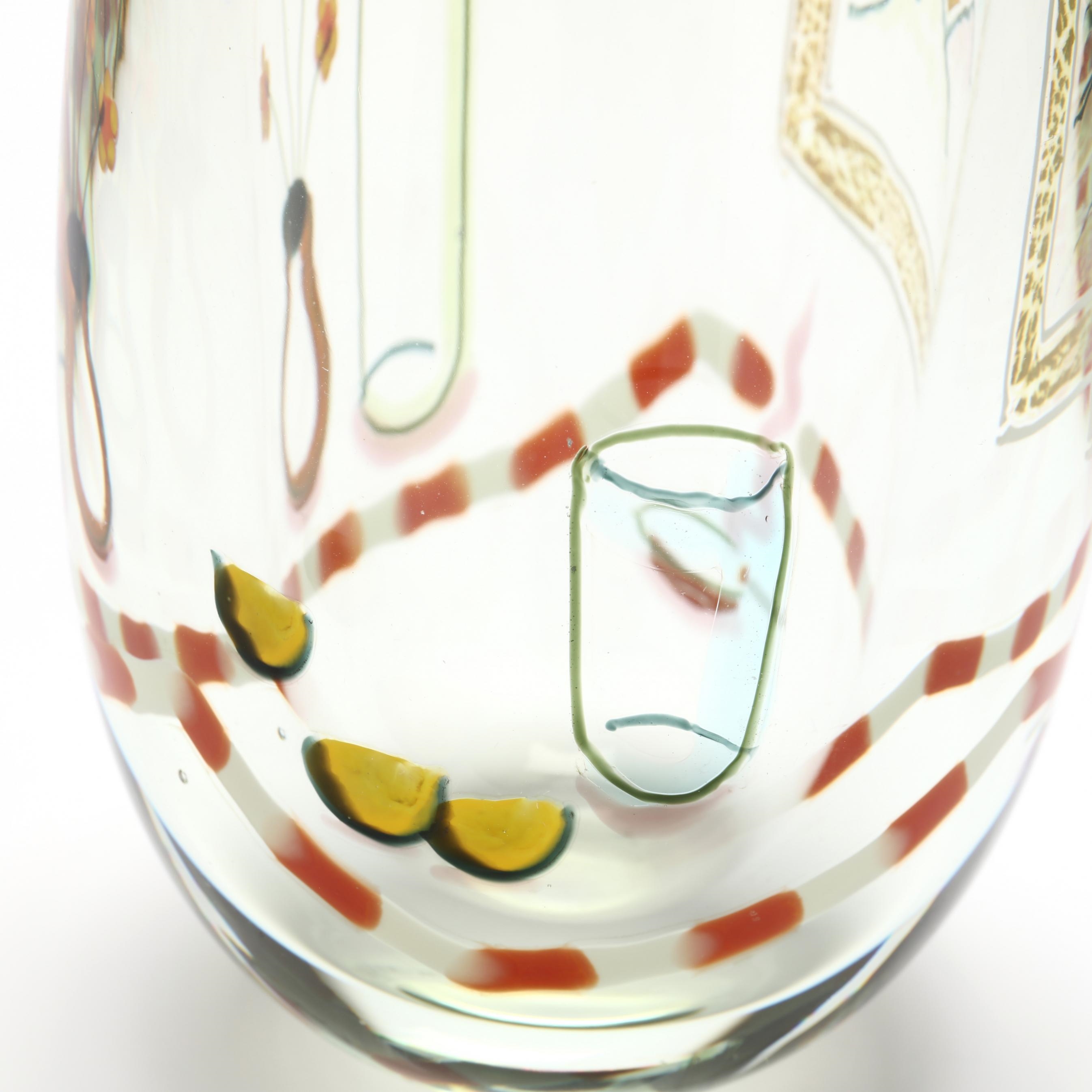 Mark Peiser | PWV Pictorial Still Life Glass Vase (1981) | MutualArt