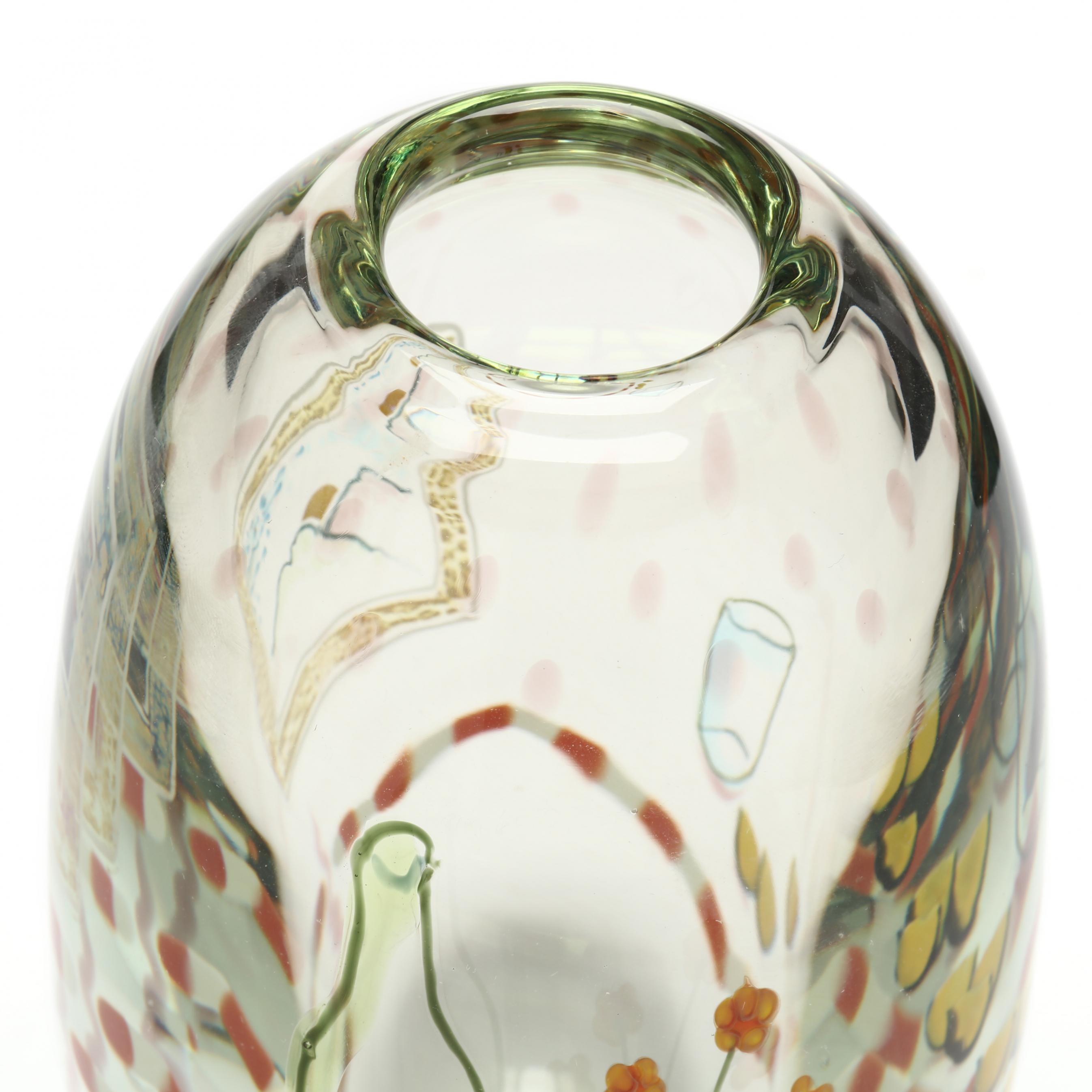 Mark Peiser | PWV Pictorial Still Life Glass Vase (1981) | MutualArt