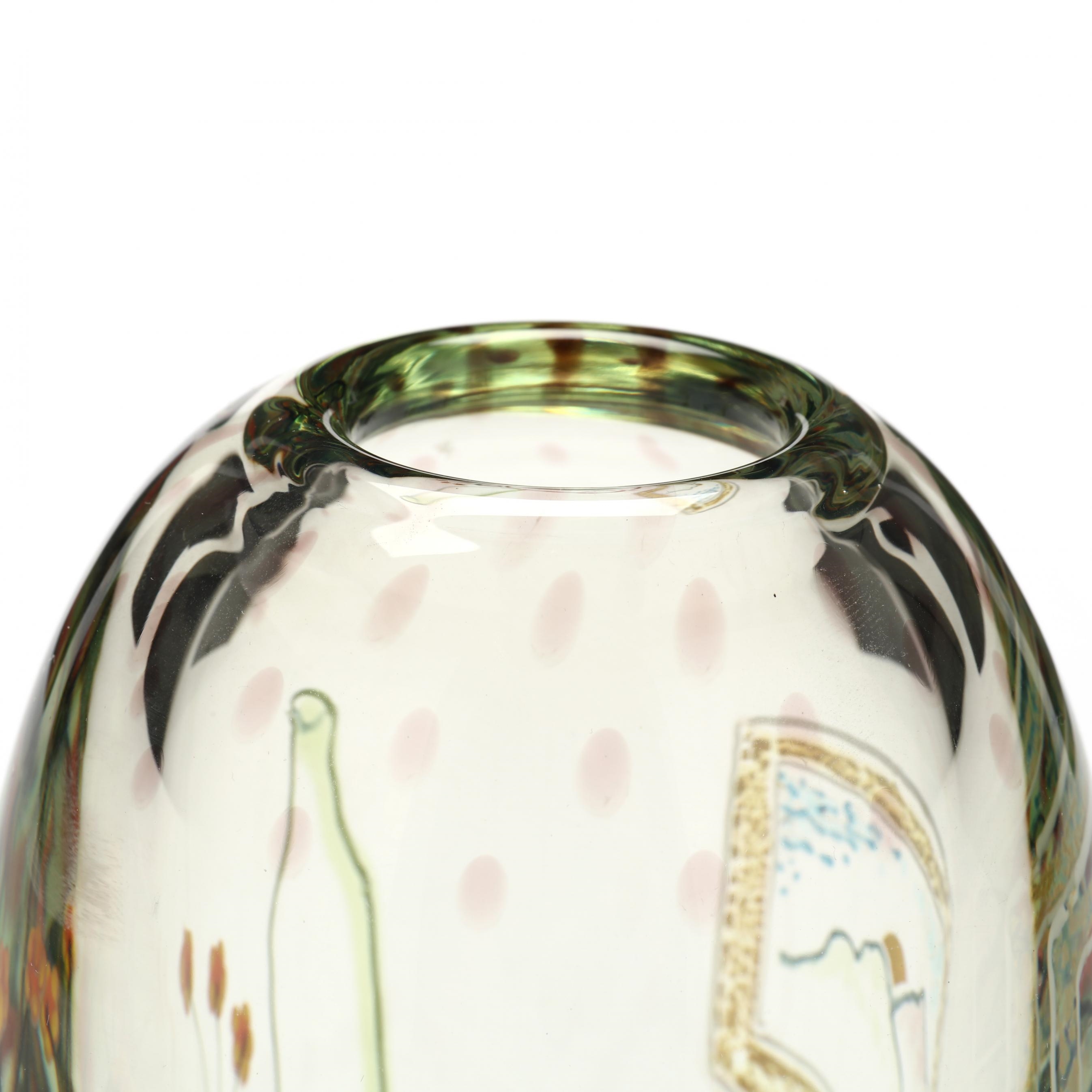 Mark Peiser | PWV Pictorial Still Life Glass Vase (1981) | MutualArt