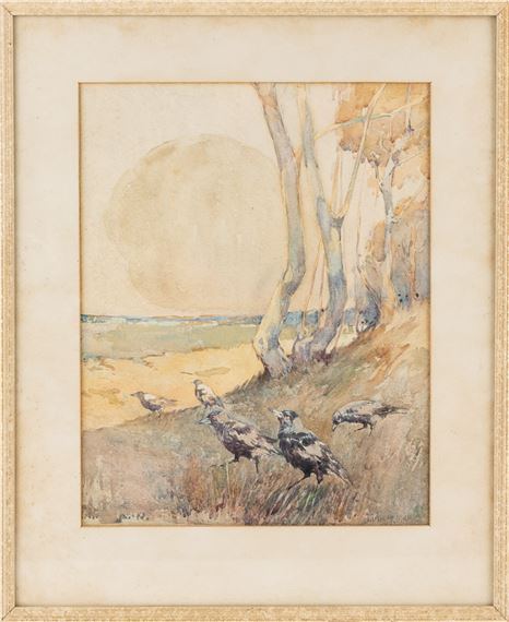 James A. Crisp | Magpies at Dawn (1919) | MutualArt