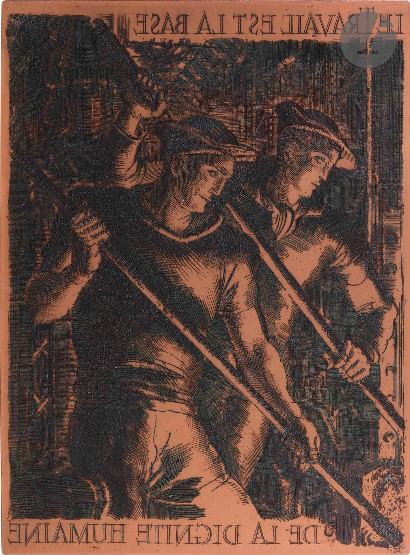 Albert Decaris | Le Travail est la base de la dignité humaine (1950 ...