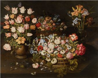 Osias Beert the Elder | Still life of tulips and an apothecary's rose ...