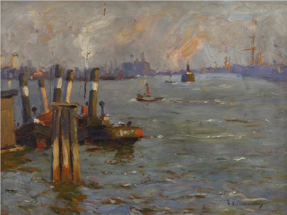 Reinhard Heinemann | Hamburger Hafen (1921) | MutualArt