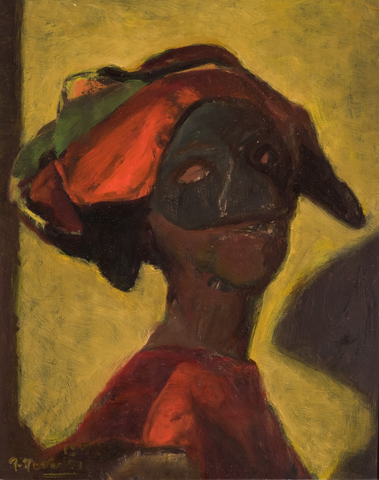 Baldomero Romero Ressendi | Untitled-Figura con máscara (1973) | MutualArt