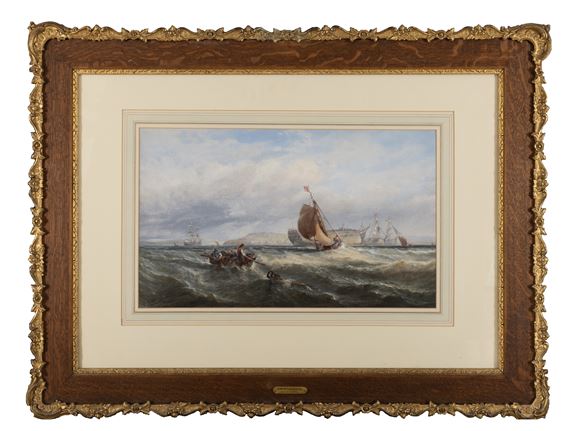 Edwin Hayes | Hulks off English Coast | MutualArt