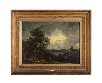 James Arthur O'Connor | Figure on a Path by a Bridge | MutualArt