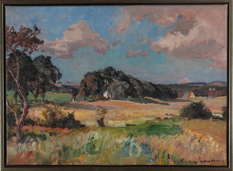 Viggo Christian Frederik Vilhelm Pedersen | Landscape with houses and ...