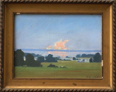 Peteris Kundzins | Saulriets pie ezera 1935 (1935) | MutualArt