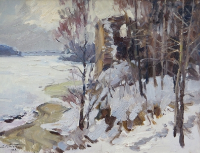 Edgar Vinters | Kokneses pilsdrupas ziemā (1968) | MutualArt