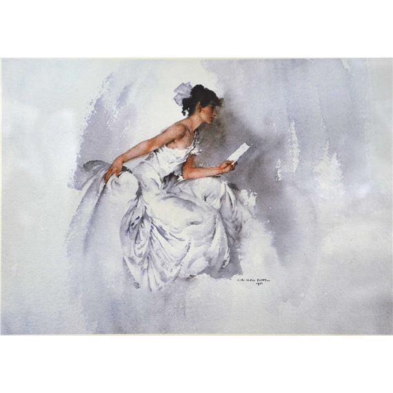 William Russell Flint | Sir William Russell Flint, Lady reading a ...