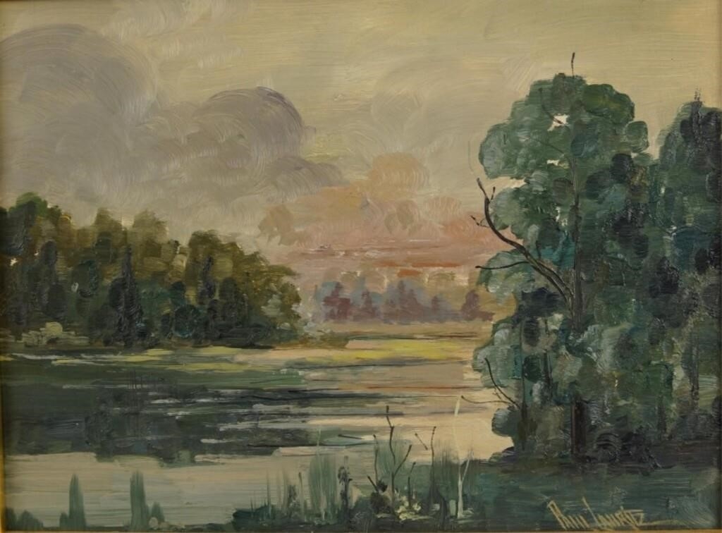 Paul Lauritz | Paul Lauritz oil on board landscape | MutualArt