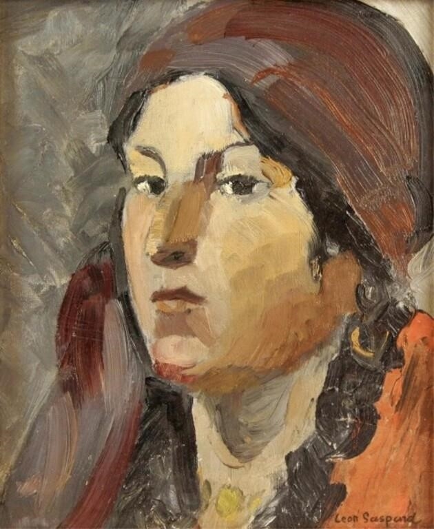 Leon Gaspard | Portrait of a Russian Peasant Girl measures 12 x 10 ...