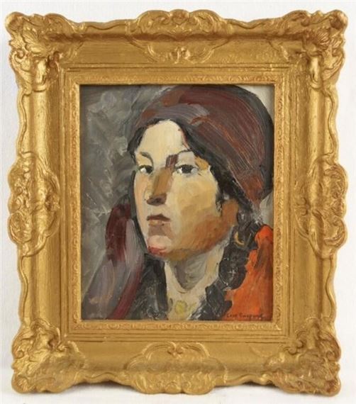 Leon Gaspard | Portrait of a Russian Peasant Girl measures 12 x 10 ...