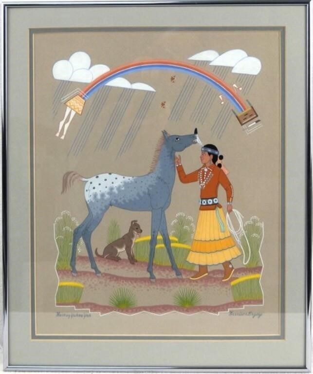 Harrison Begay | Harrison Begay gauche Girl with Horse | MutualArt