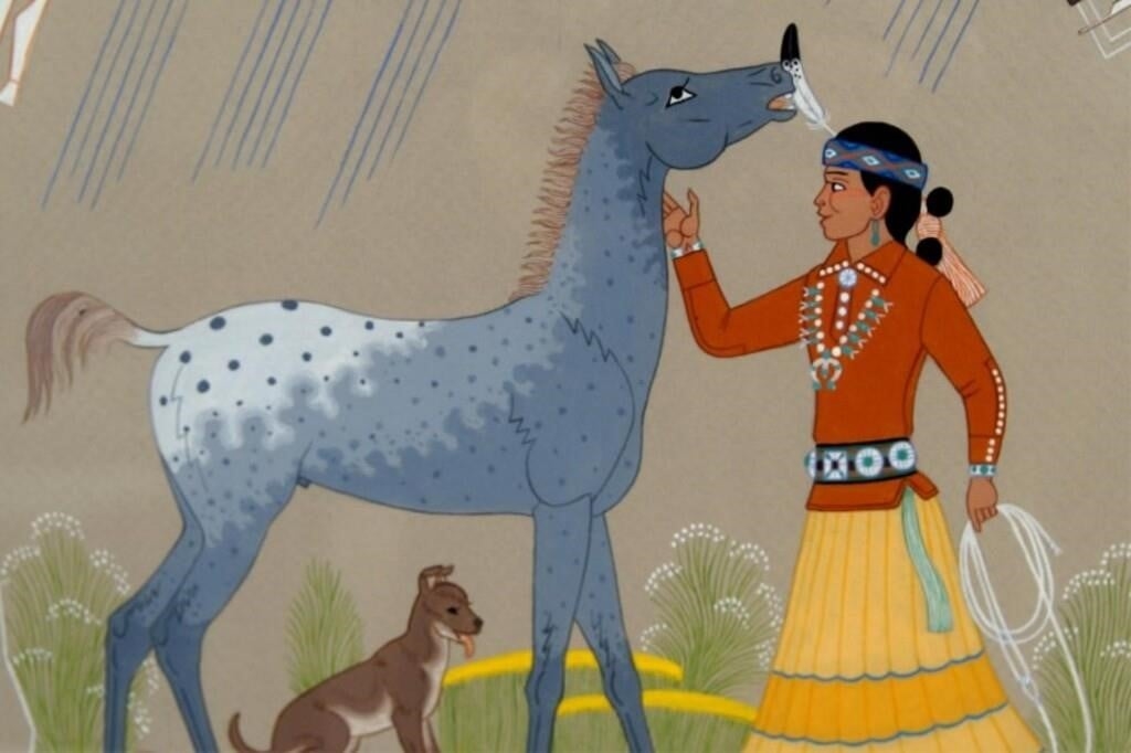Harrison Begay | Harrison Begay gauche Girl with Horse | MutualArt