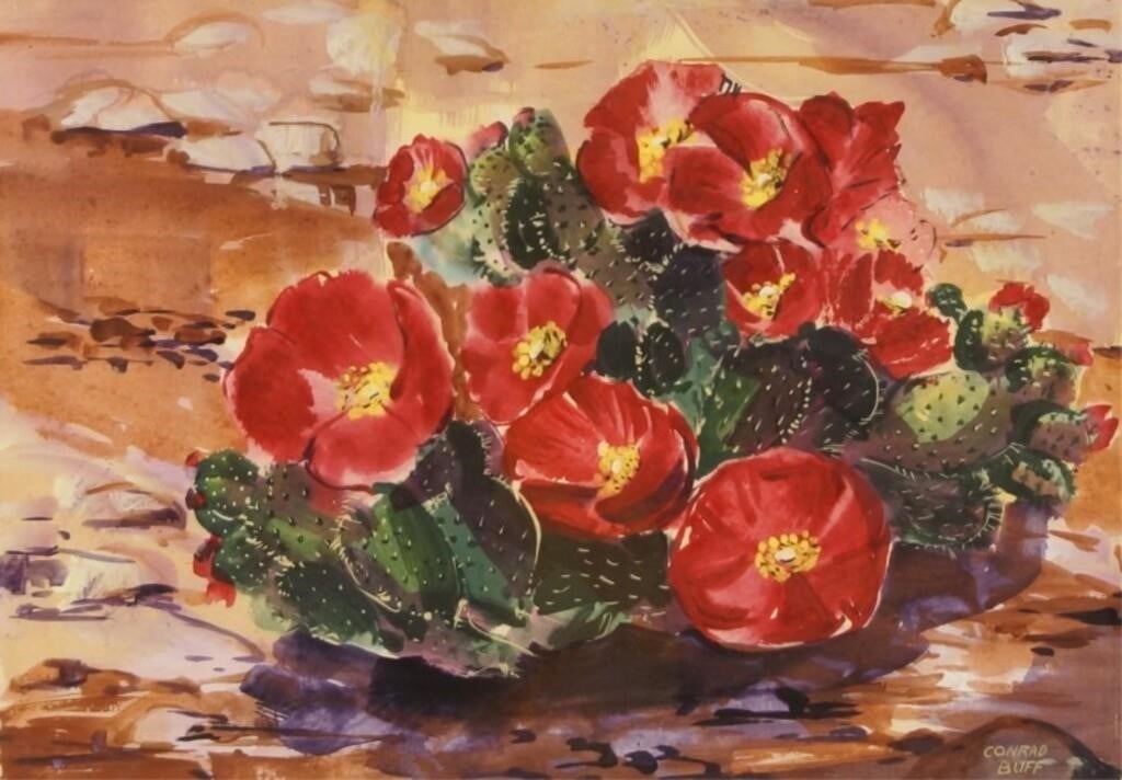Conrad Buff | Conrad Buff gauche - desert flowers | MutualArt