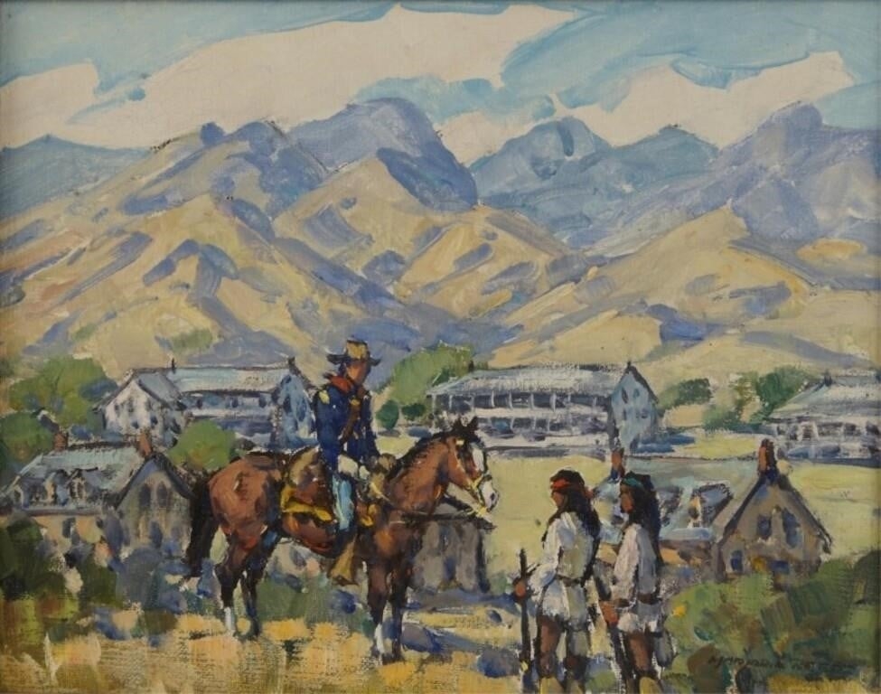 Marjorie Jane Reed | w mounted cavalry horse and natives - Fort ...