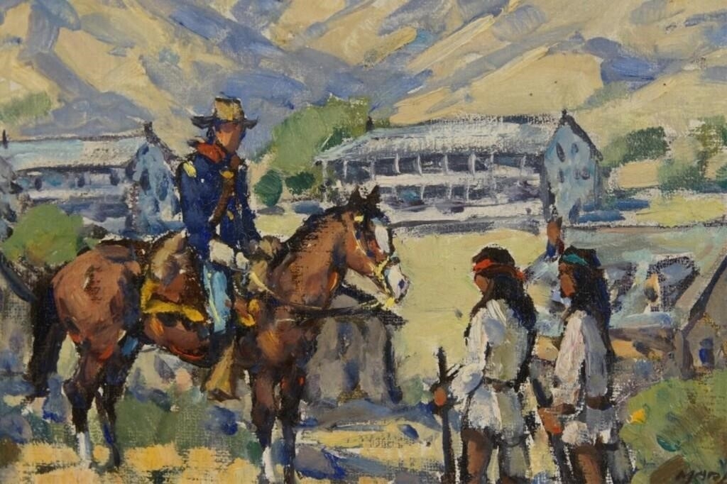 Marjorie Jane Reed | w mounted cavalry horse and natives - Fort ...