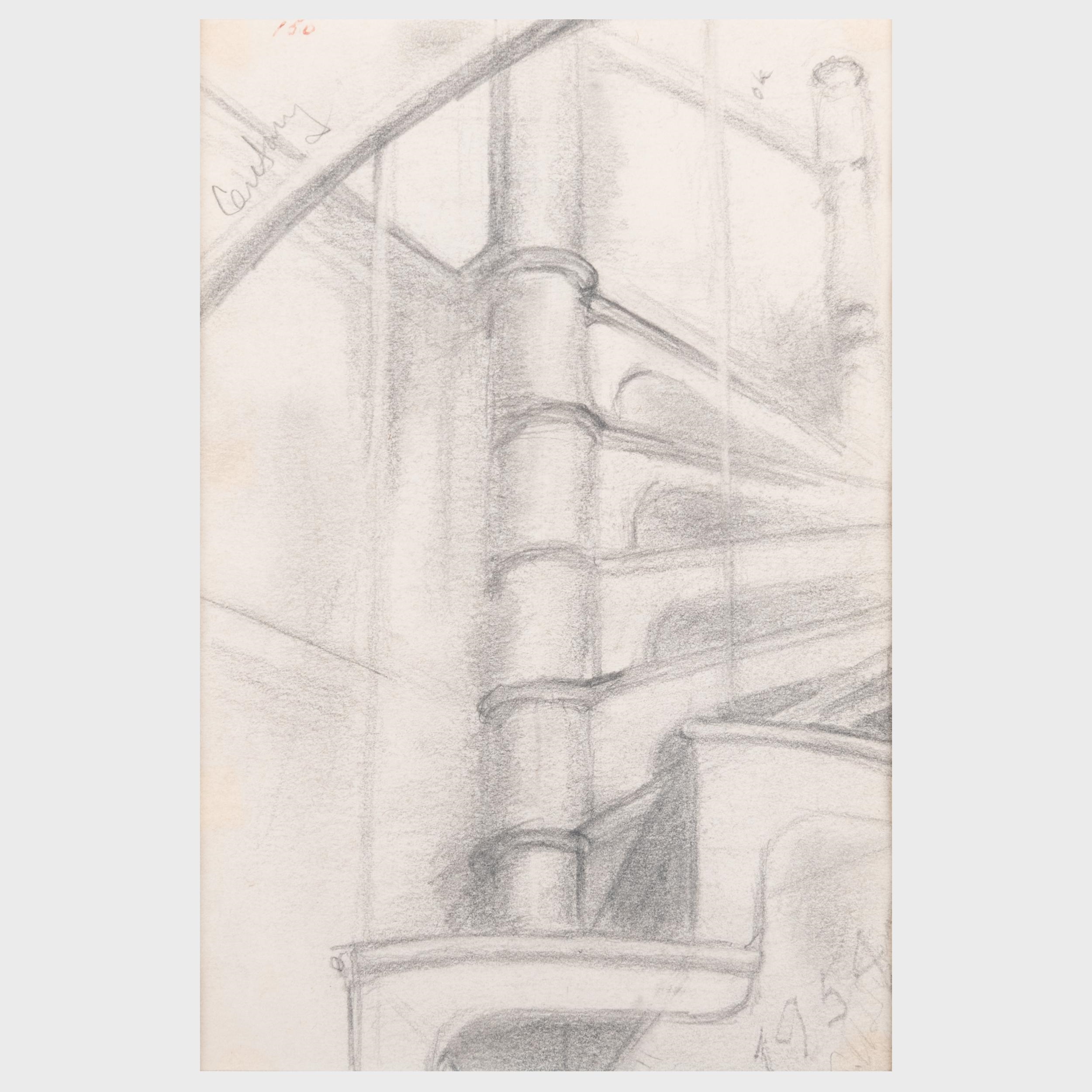 Edwin Walter‏ Dickinson | Staircase (1954) | MutualArt