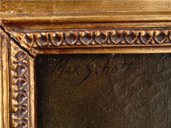 Max Schott | A MAX SCHOTT ART NOUVEAU OIL PAINTING OF A LADY, 19 CEN ...