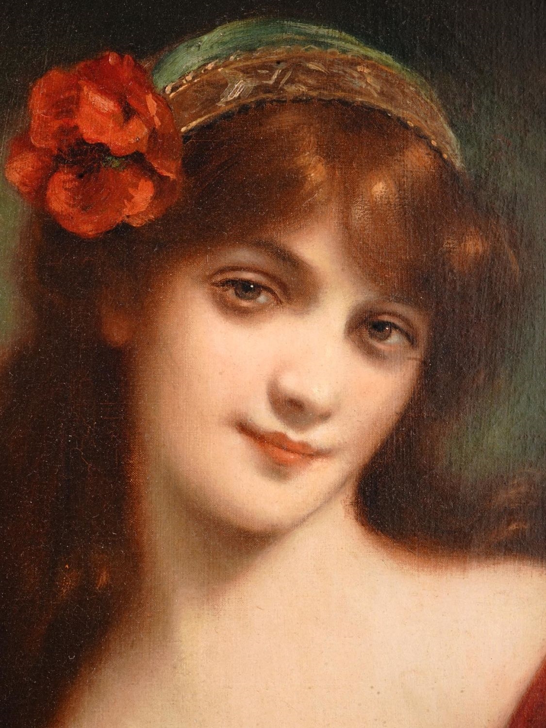 Max Schott | A MAX SCHOTT ART NOUVEAU OIL PAINTING OF A LADY, 19 CEN ...