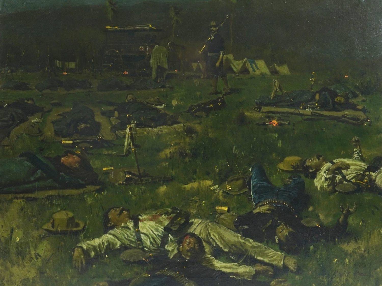 Gilbert Gaul | A GILBERT GAUL OIL PAINTING THE AFTERMATH, CA. 1898 ...