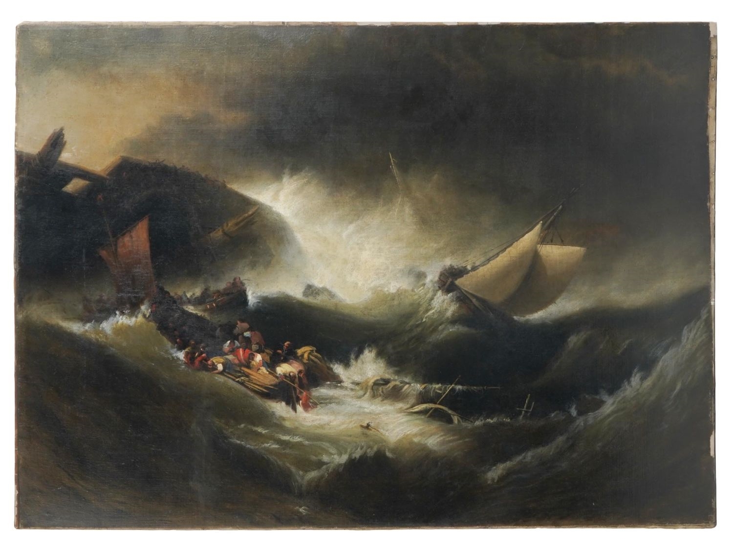 Edward Moran | AN EDWARD MORAN OIL PAINTING, THE WRECK, AFTER TURNER ...