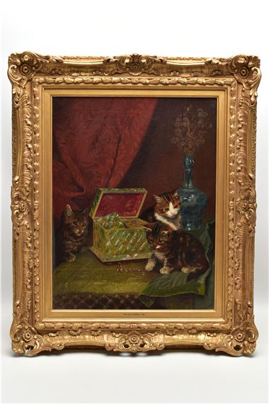 Wilson Hepple | MISCHIEVIOUS KITTENS (1903) | MutualArt