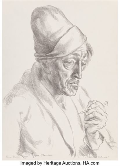 Ejnar Hansen | Portrait of Sadakichi Hartmann (1937) | MutualArt