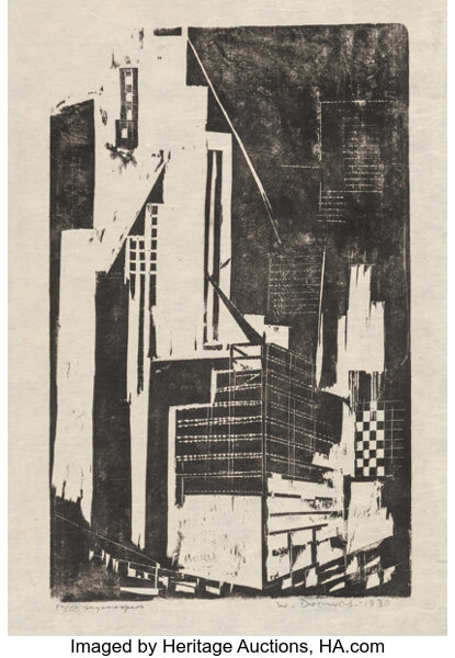 Werner Drewes | Skyscrapers (1930) | MutualArt