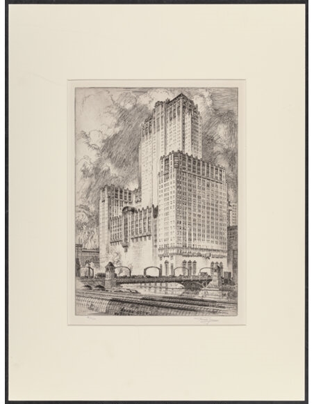 Lester Hornby | Randolph St., from the Viaduct and Chicago Civic Opera ...