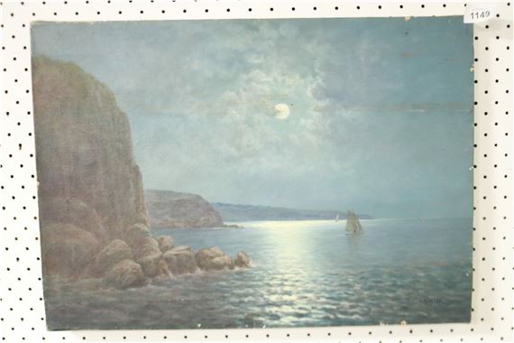 James Ashton | Moon Lit Coastline | MutualArt