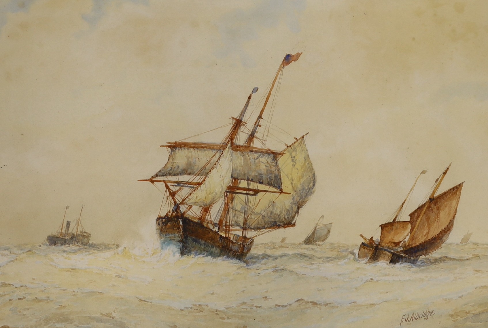 Frederick James Aldridge | Shipping at sea | MutualArt