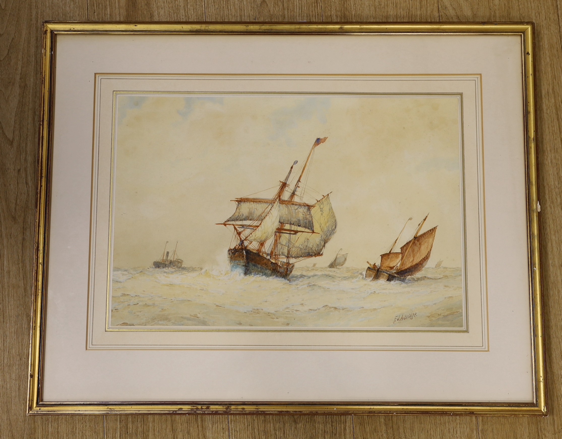 Frederick James Aldridge | Shipping at sea | MutualArt