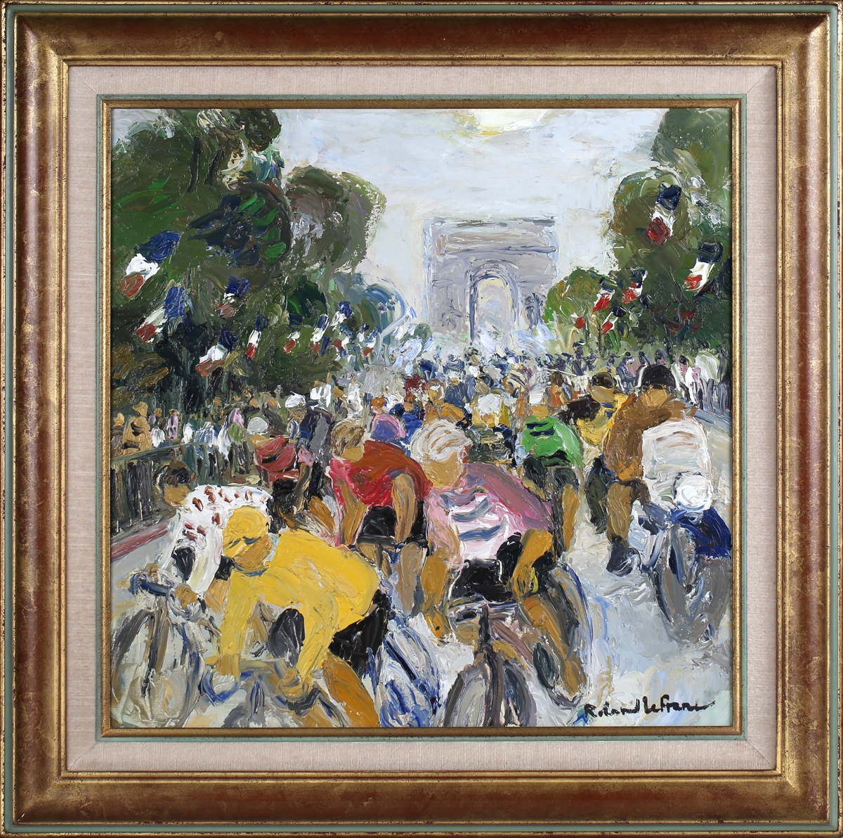 Roland Lefranc | Le Maillot Jaune, aux Champs-Élysées | MutualArt
