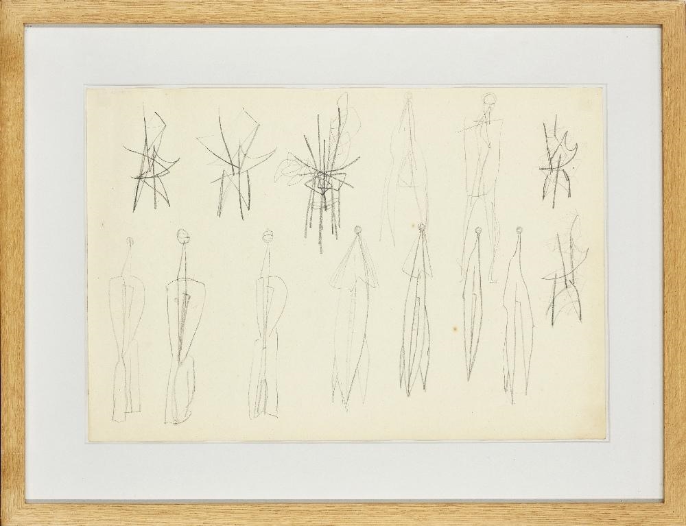 Robert Adams | Untitled drawings for figurative sculpture (Circa 1950 ...