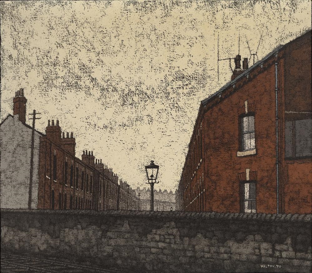 Stuart Walton | Street of terraced houses (1973) | MutualArt