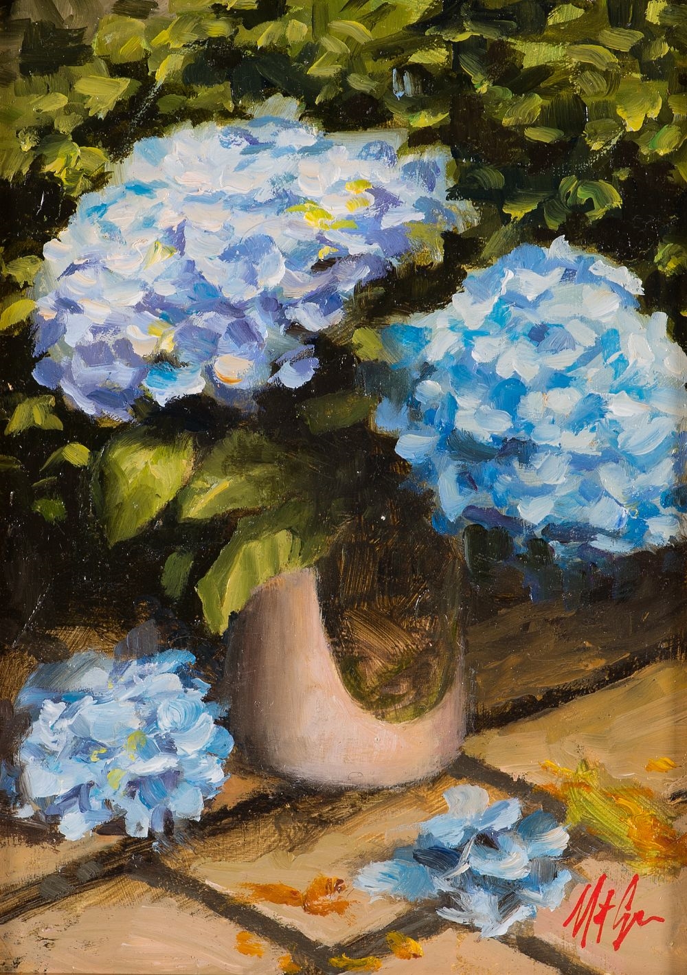 Mat Grogan | BLUE HYDRANGEAS | MutualArt
