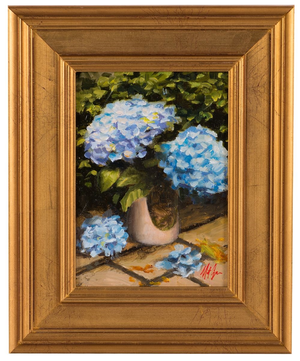 Mat Grogan | BLUE HYDRANGEAS | MutualArt